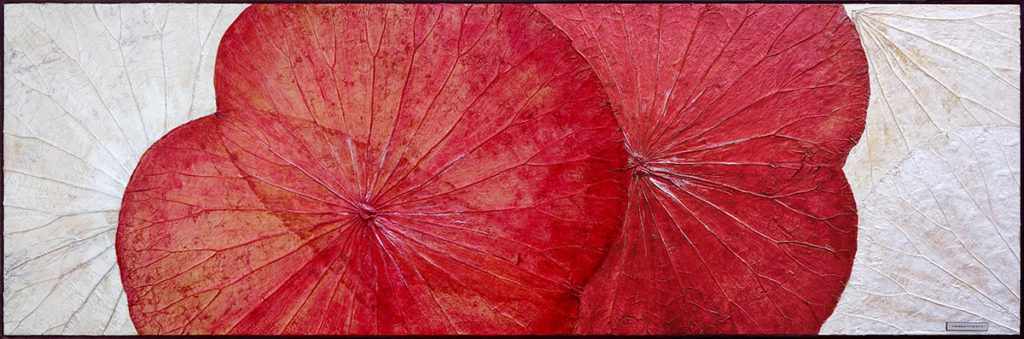 Tableau en Feuilles de Lotus | Mobilier Zen | Salon Zen | Chantal Charron