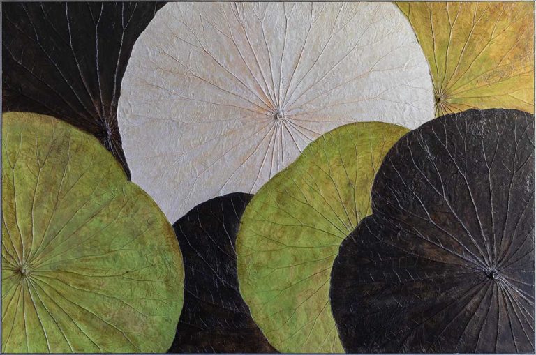 Tableau en Feuilles de Lotus | Mobilier Zen | Salon Zen | Chantal Charron