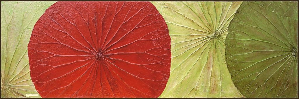 Tableau en Feuilles de Lotus | Mobilier Zen | Salon Zen | Chantal Charron